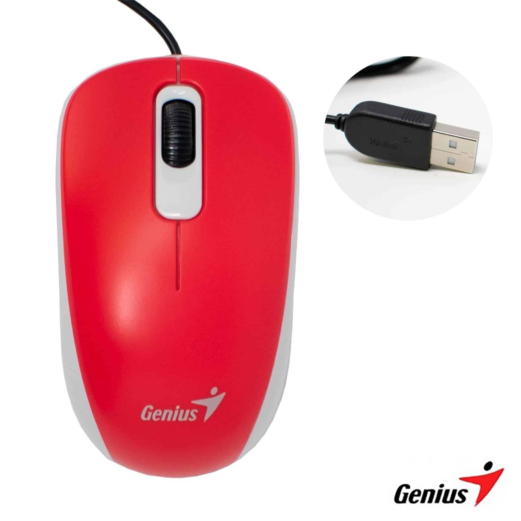MOUSE GENIUS | DX-120 ROJO USB – Waytech