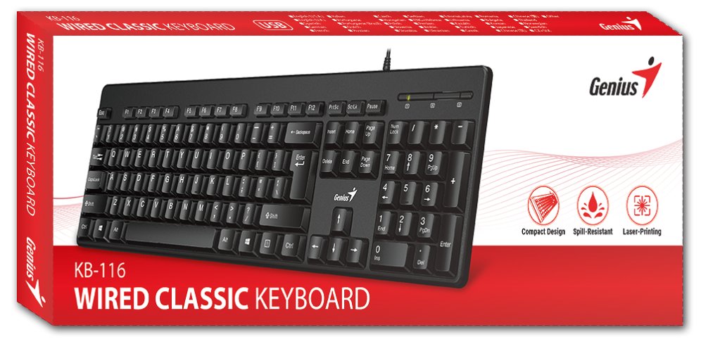TECLADO GENIUS | KB 116 USB – Productos w